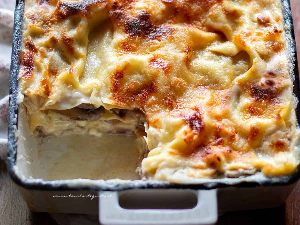 Lasagne ai funghi (in bianco) la Ricetta perfetta, veloce e squisita!